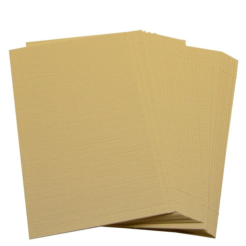 100 Linen Ivory Blank Business Cards 250gsm, Stamp, Print, ATC. Matt C ...