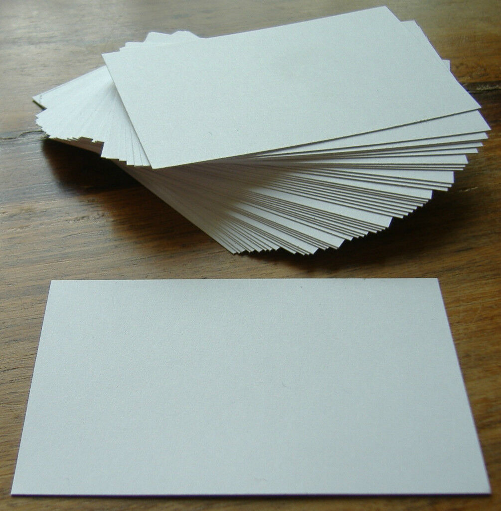 1000 - White Blank Business Cards 250gsm, Stamp, Print, ATC. Ultra Smo ...
