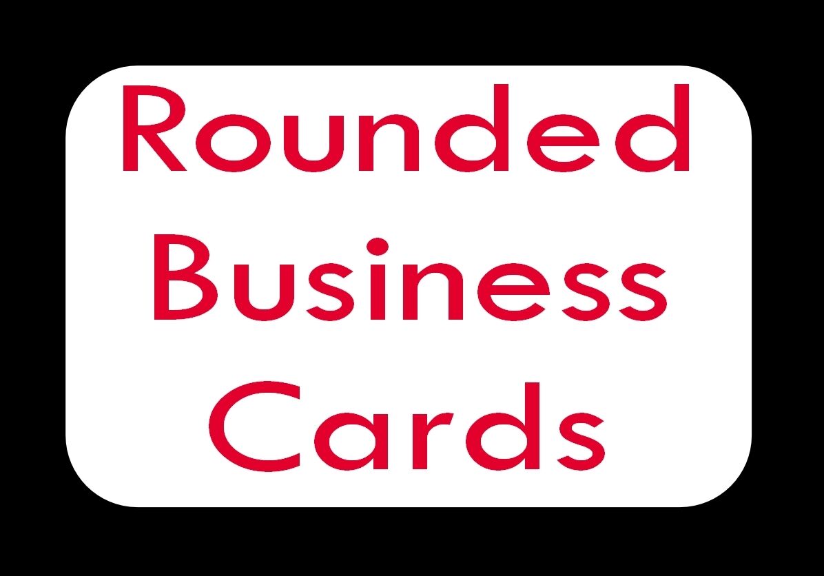 1000 - White ROUNDED Blank Business Cards 250gsm, Stamp, Print, Smooth ...