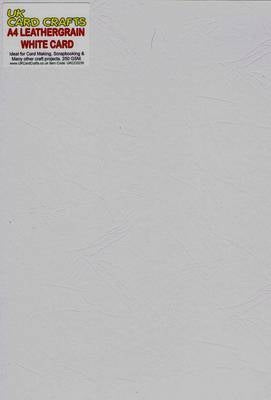 A4 White Embossed Leather-look 250gsm Card x 5 Sheets - UKCC0235 – Old ...